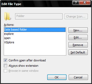 How to create date based folder names in Windows XP